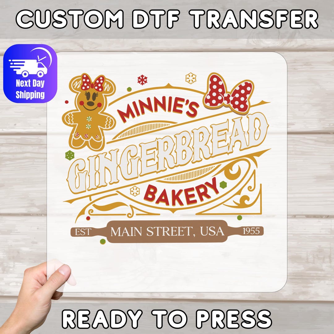 Gingerbread Bakery DTF Transfer – Minnie's Vintage Holiday Design - Etsy