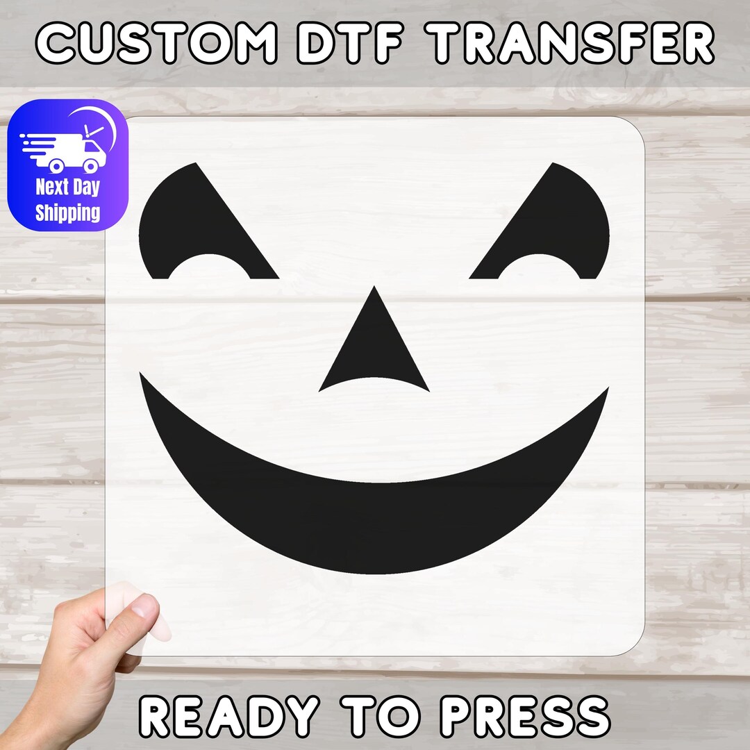 Jack-o'-lantern DTF Transfer – Halloween Iron-on Decal - Etsy