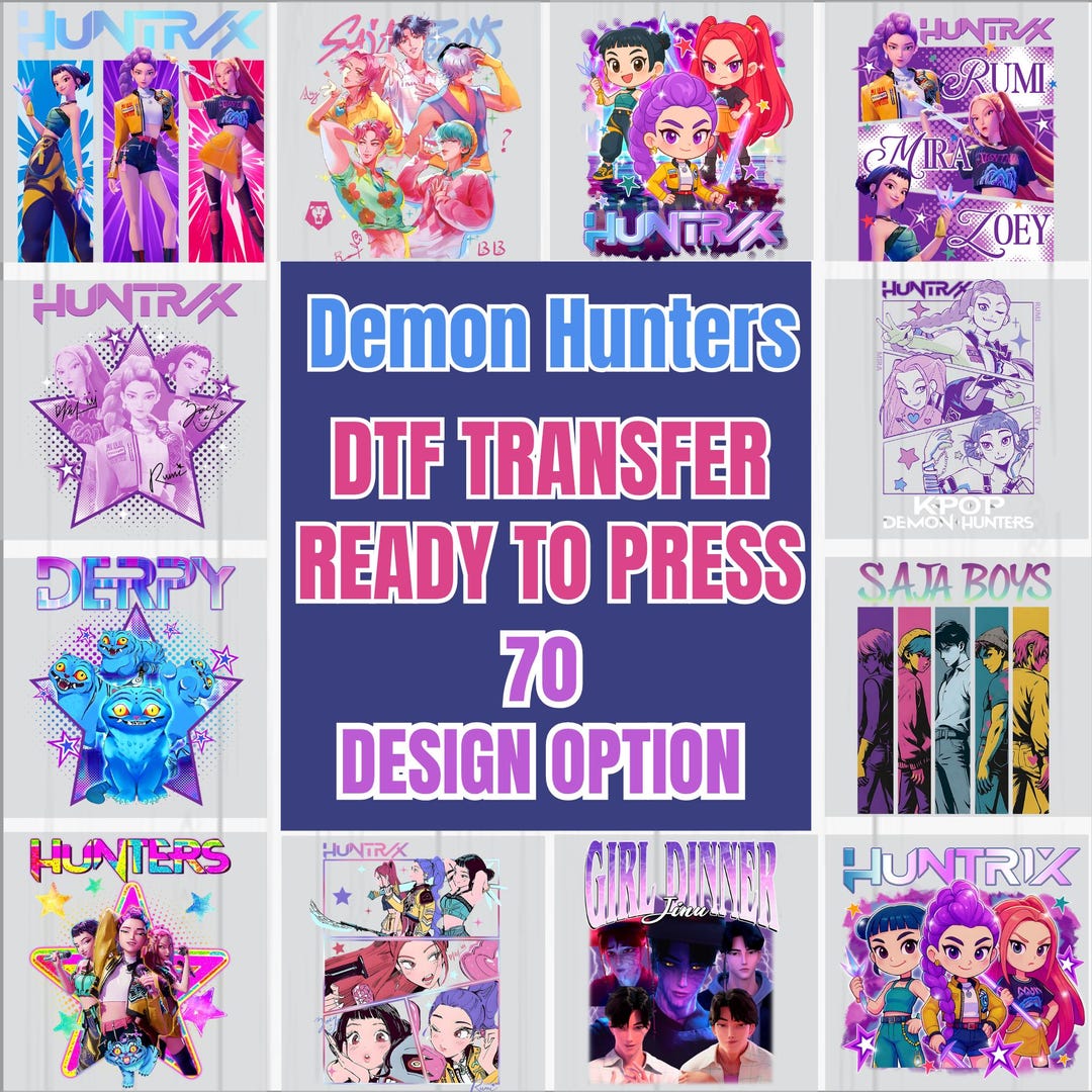 Kpop Demon Hunters DTF Transfer, Iron-on Anime Decal - Etsy Australia