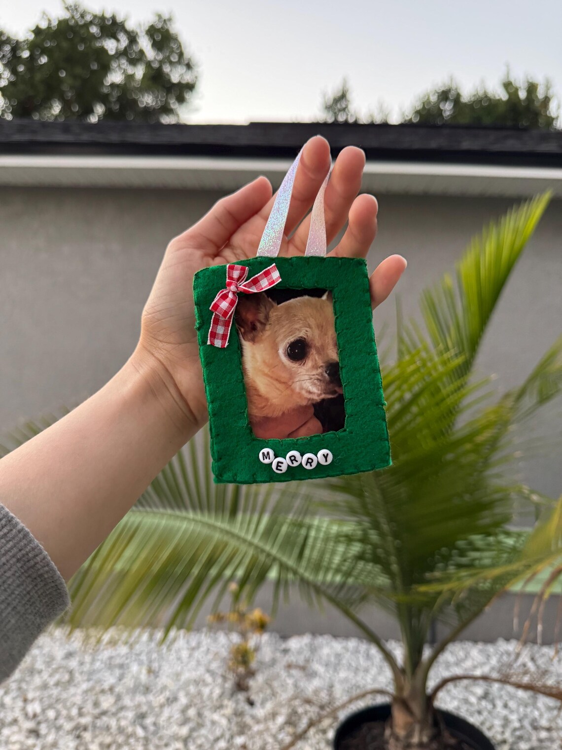 Handmade Felt Photo Ornament | Personalized Picture Frame, 2x3 Wallet ...