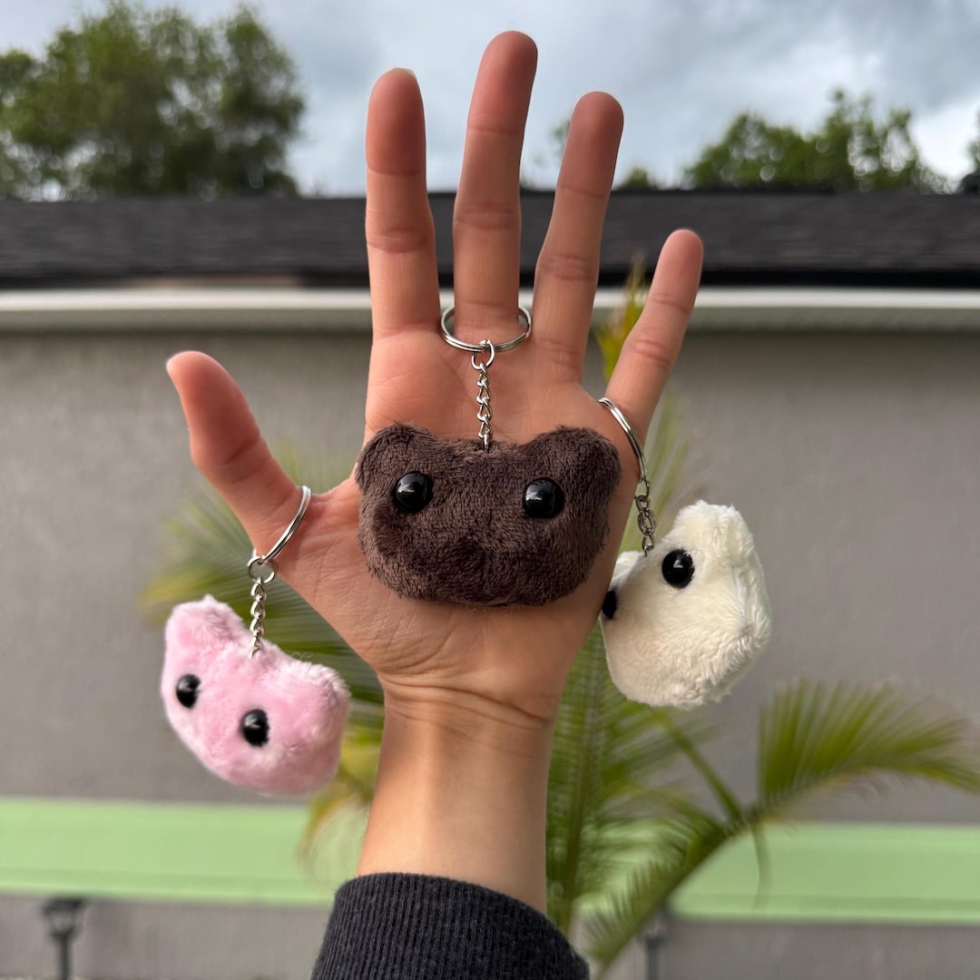 Bear Head Keychain/ Bear Head Plush/ Plush Bear Keychain/ Teddy Bear ...