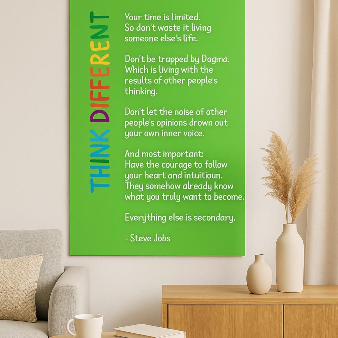 Apple “think Different” – Steve Jobs Inspirational Digital Poster ...