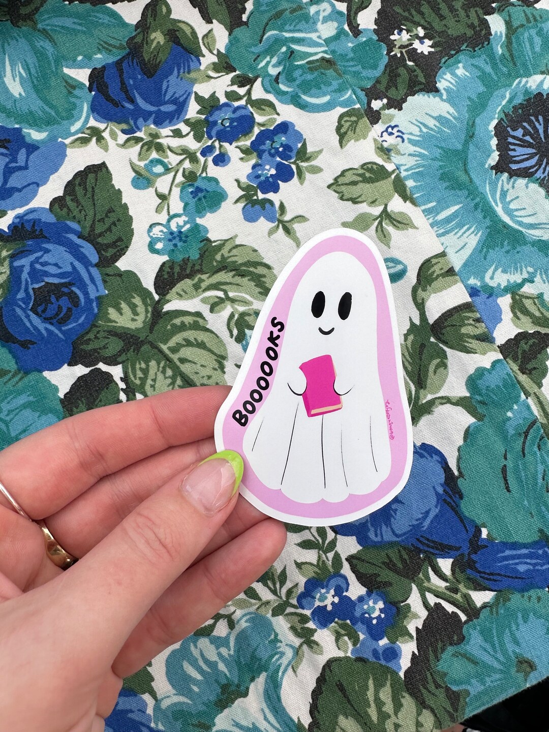 Booooks Ghosty Sticker - Etsy