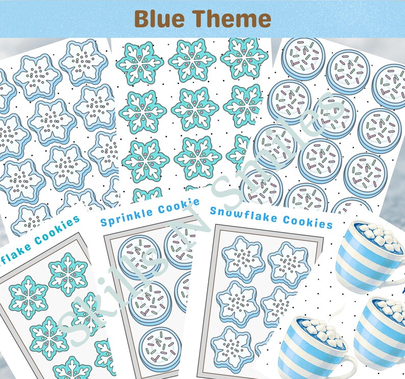 Snowflake Cafe Dramatic Play Center Printable, Winter Cookies and Hot ...