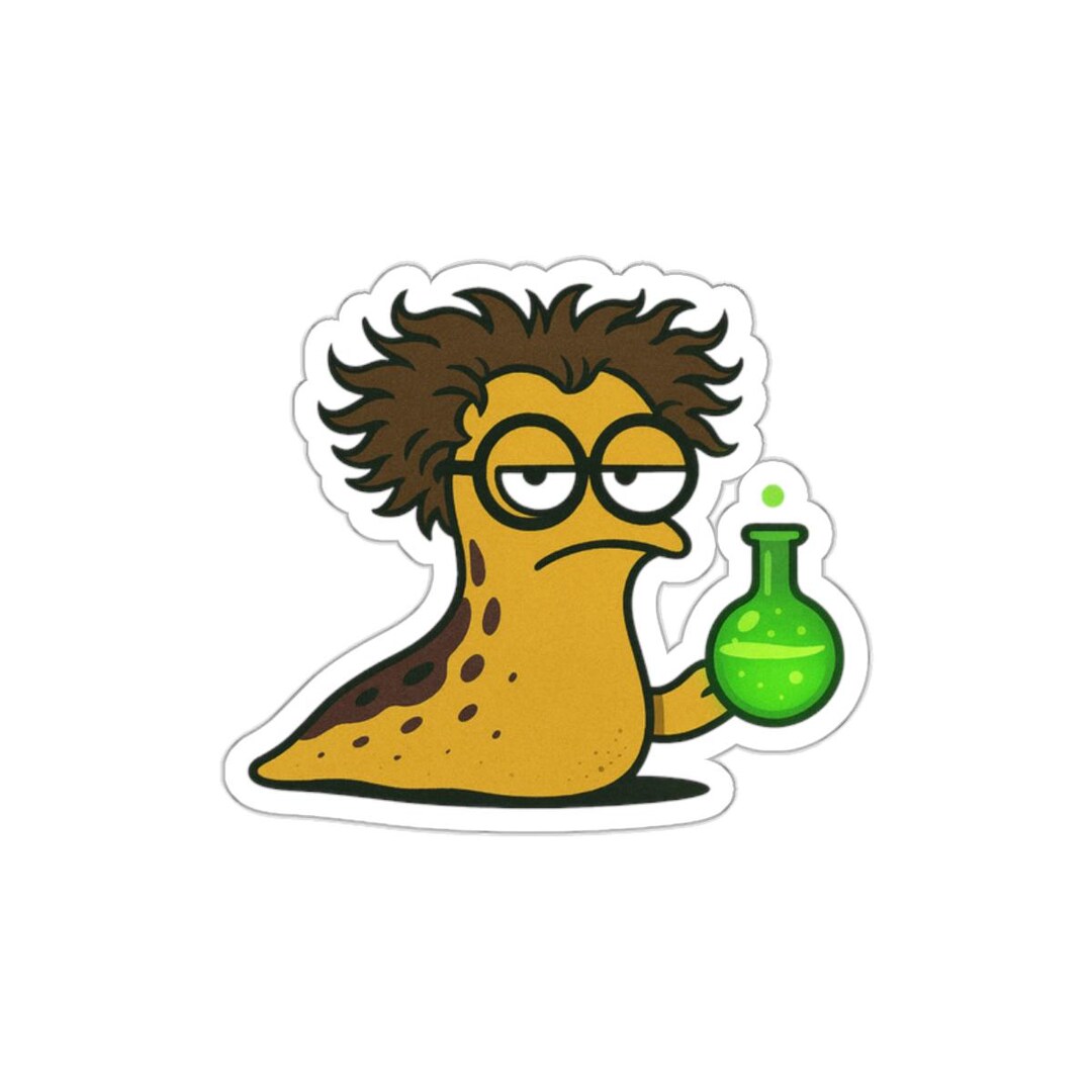 Sluggy the Slug as a Mad Scientist Decal - Etsy