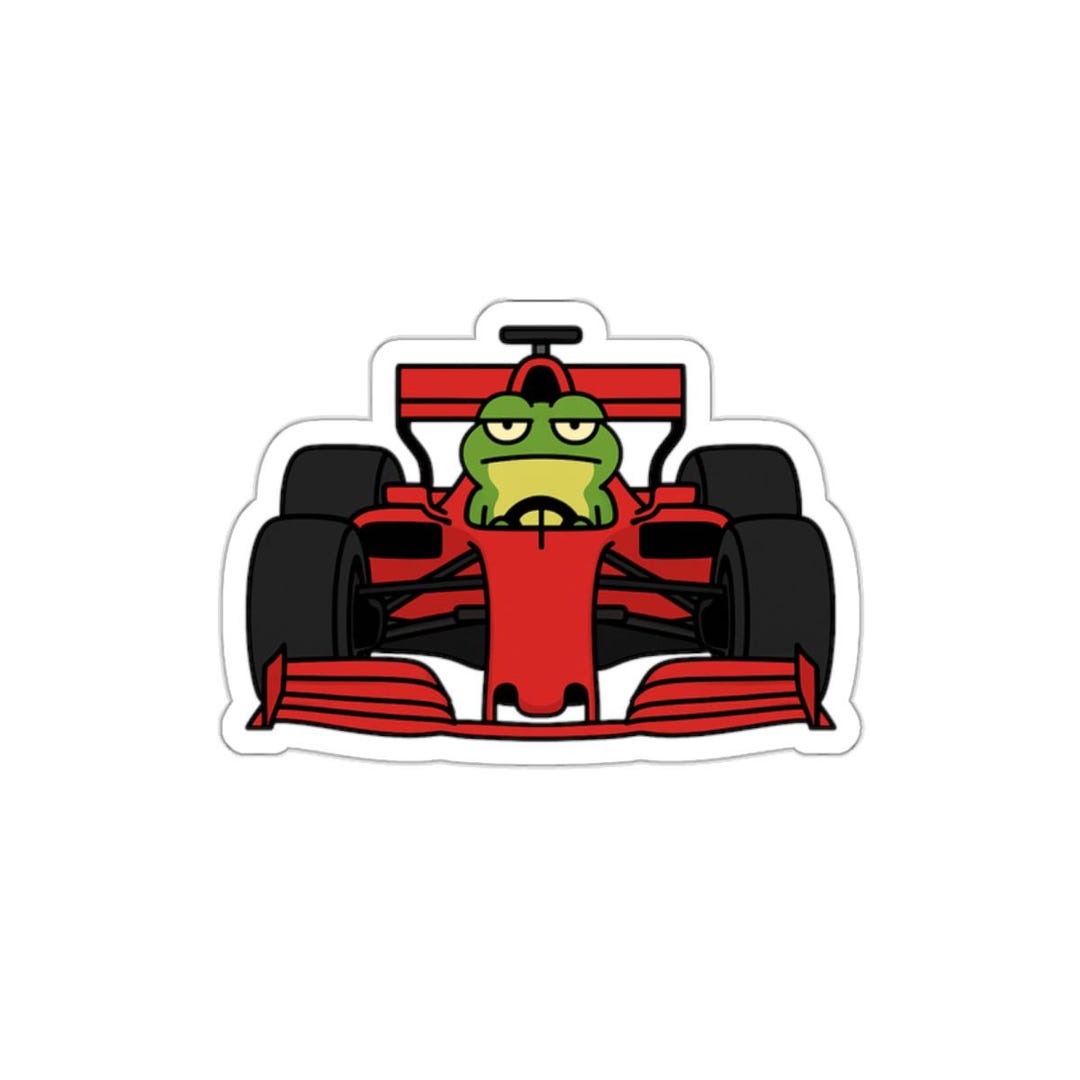Froge the Frog Racing a F1 Car Decal - Etsy