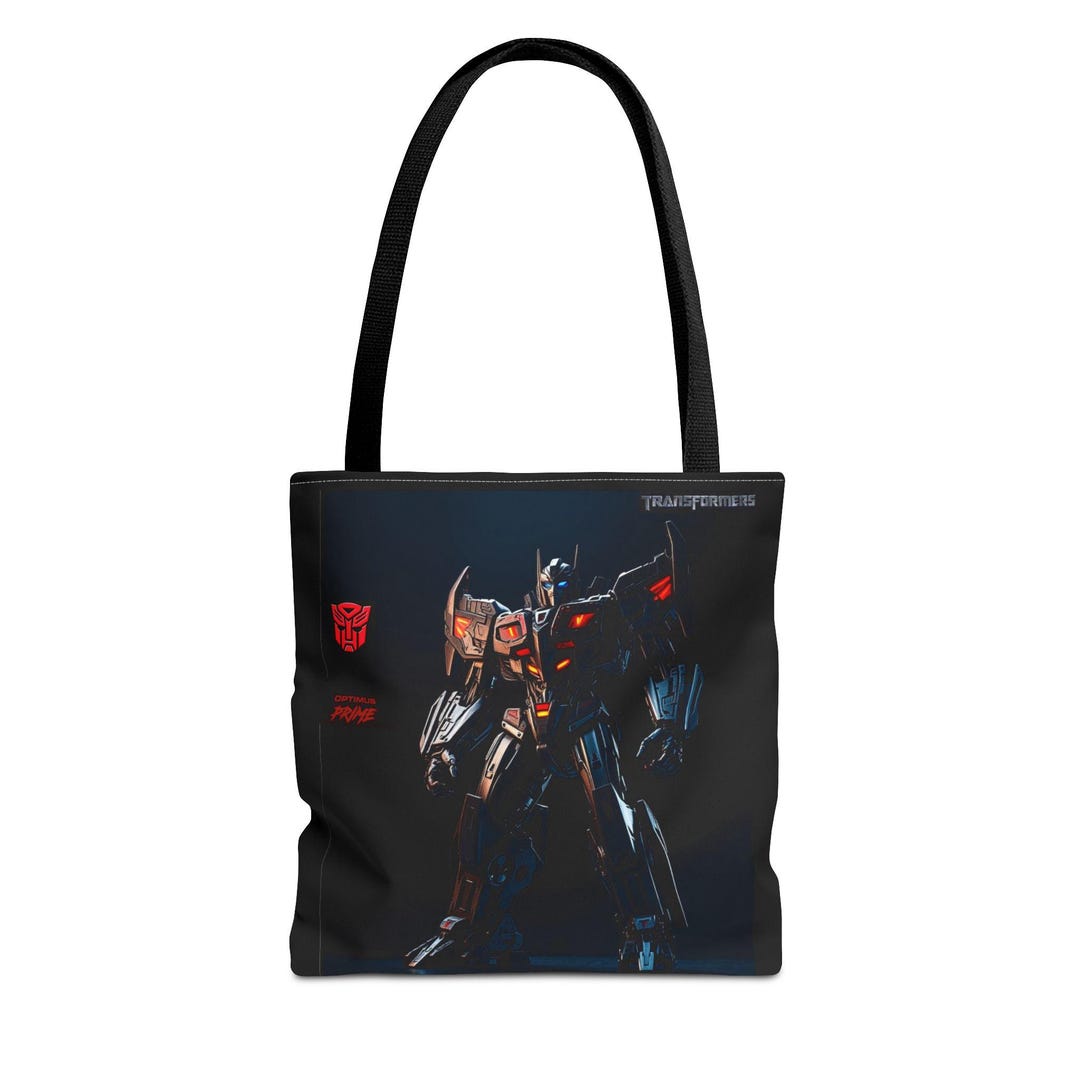 Optimus Prime Tote Bag, Transformers Bag, Autobot Tote, Black and Red ...