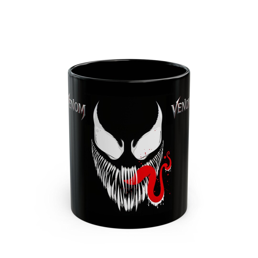 Venom Themed Mug, Spiderman Black Ceramic Coffee Cup, Limited Edition ...
