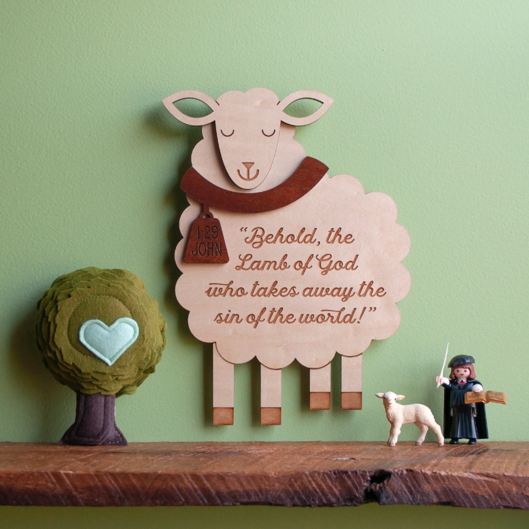 Lamb of God Wood Sheep Wall Hanging: Christian Scripture Sign - Etsy