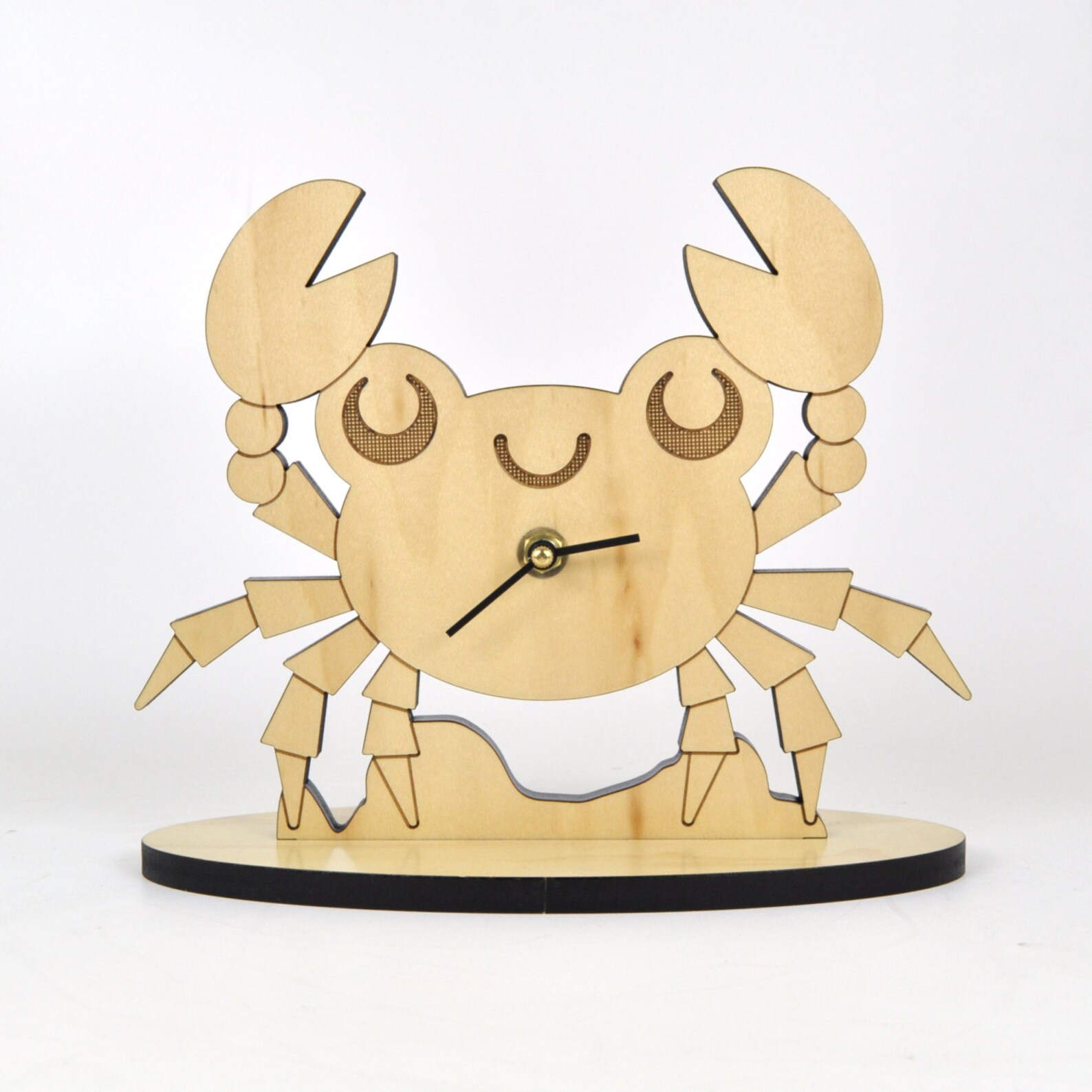 Wooden Crab Shelf Clock Ocean Theme Baby Nursery Kids Office | Etsy
