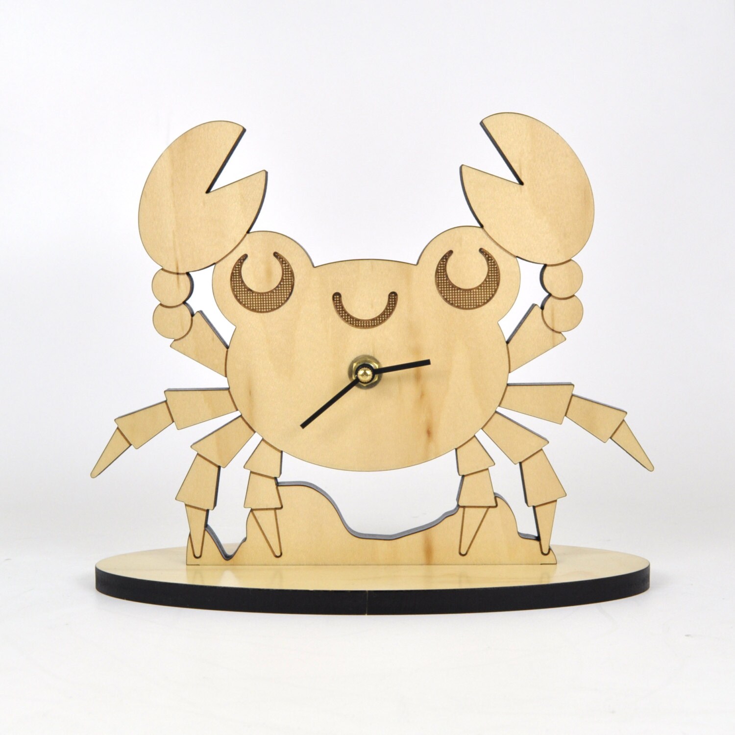 Wooden Crab Shelf Clock Ocean Theme Baby Nursery Kids Office - Etsy