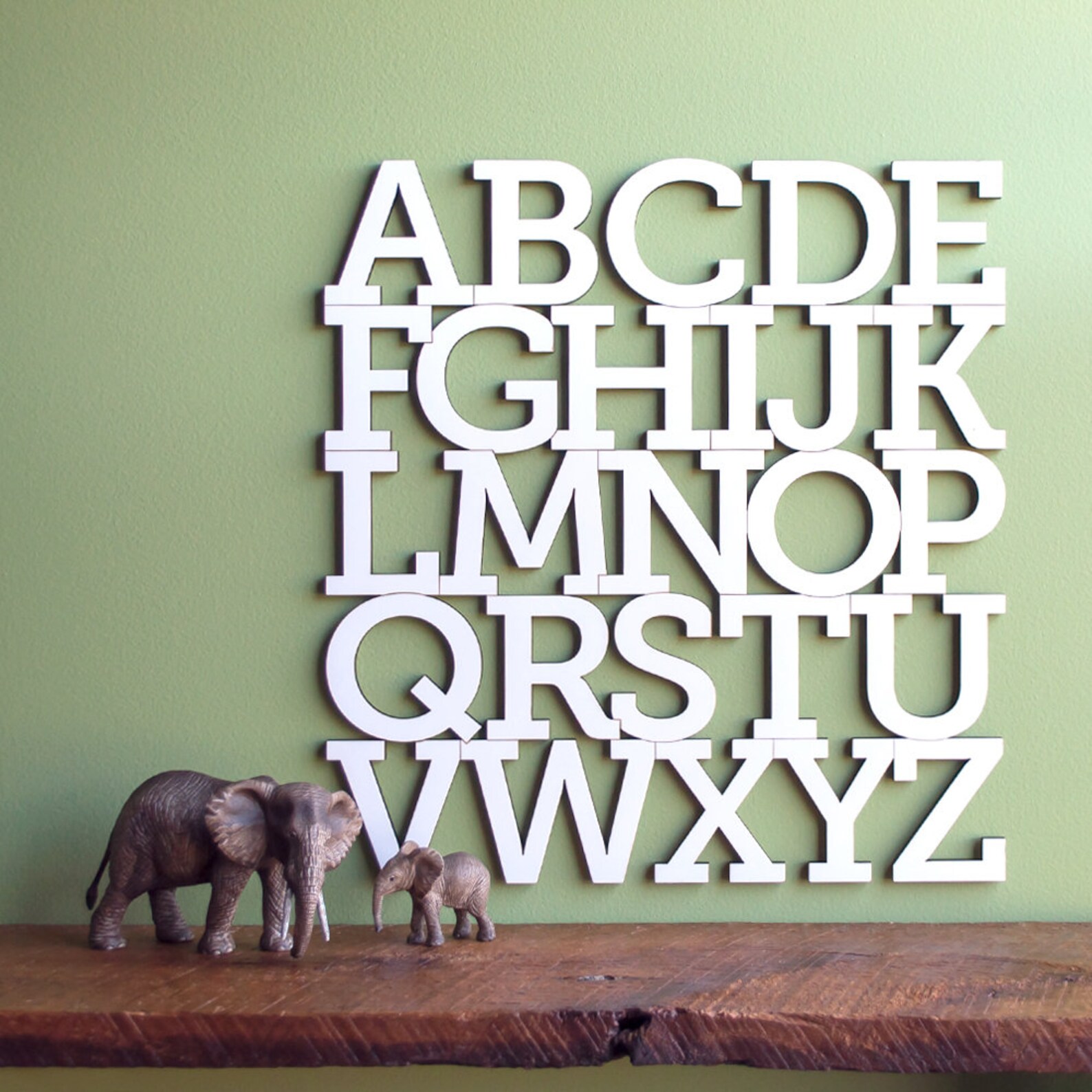 Alphabet Wood Sign Nursery Decor | Etsy