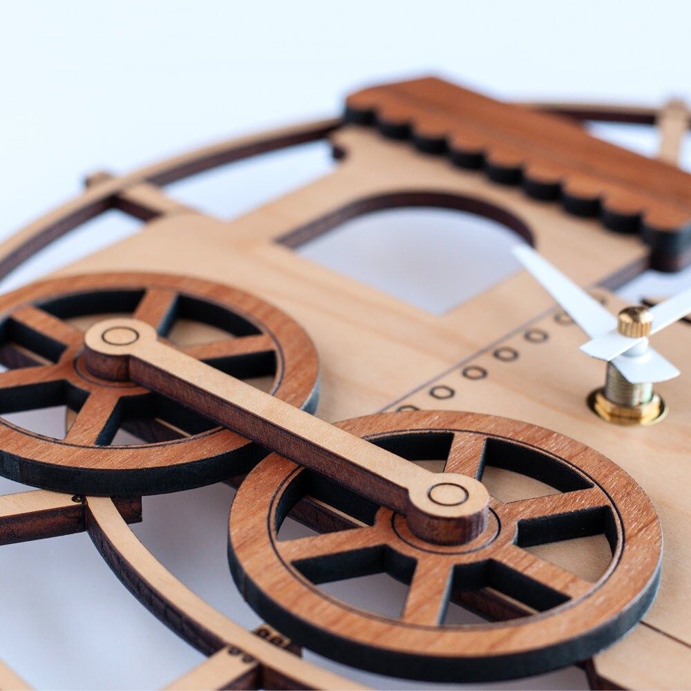 Train Wood Nursery Wall Clock Personalized, Baby Kids - Etsy