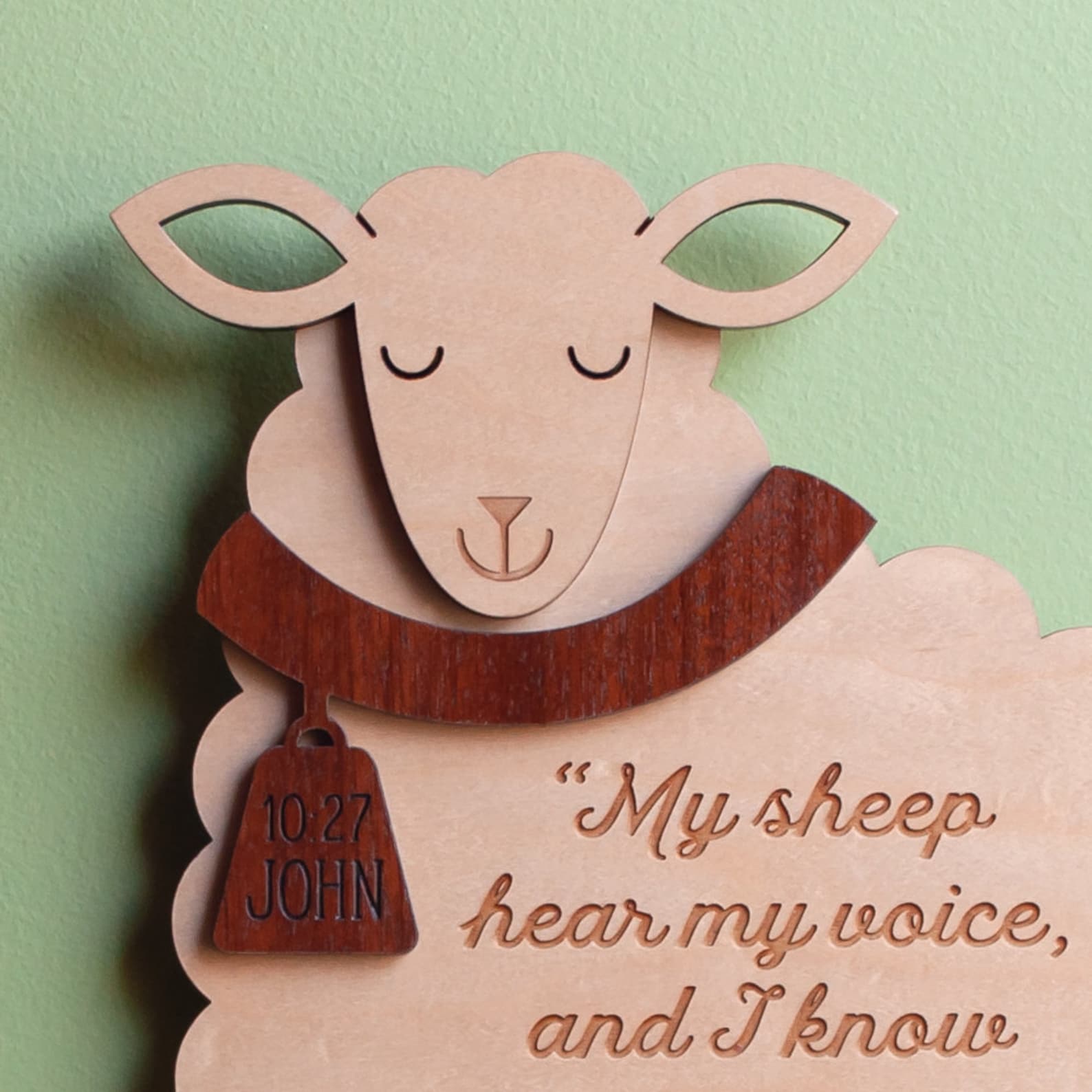 My Sheep Hear My Voice Lamb of God Wood Sheep Wall Hanging - Etsy