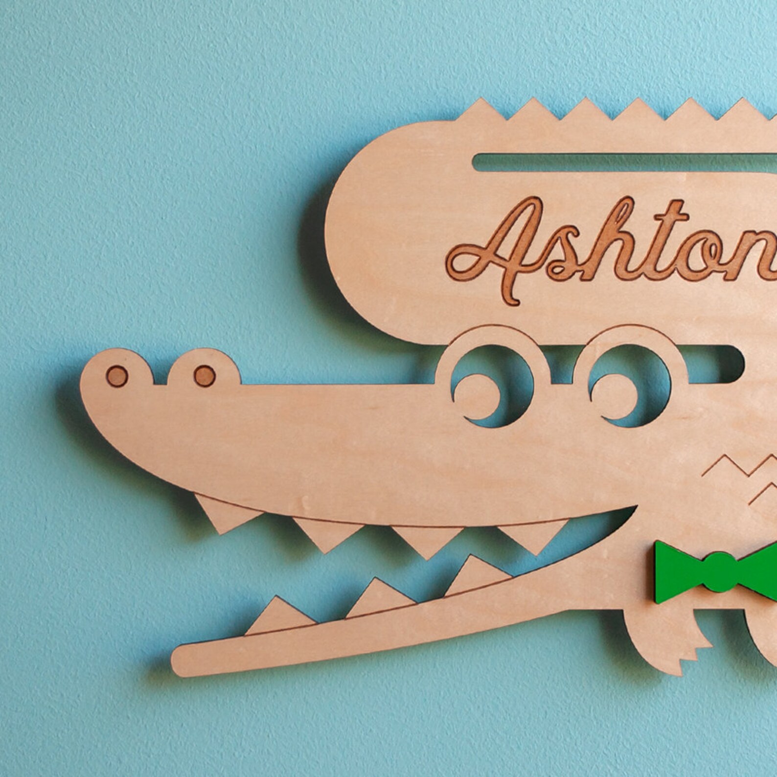 Wood Alligator Nursery Wall Hanging Sign: Personalized Jungle - Etsy
