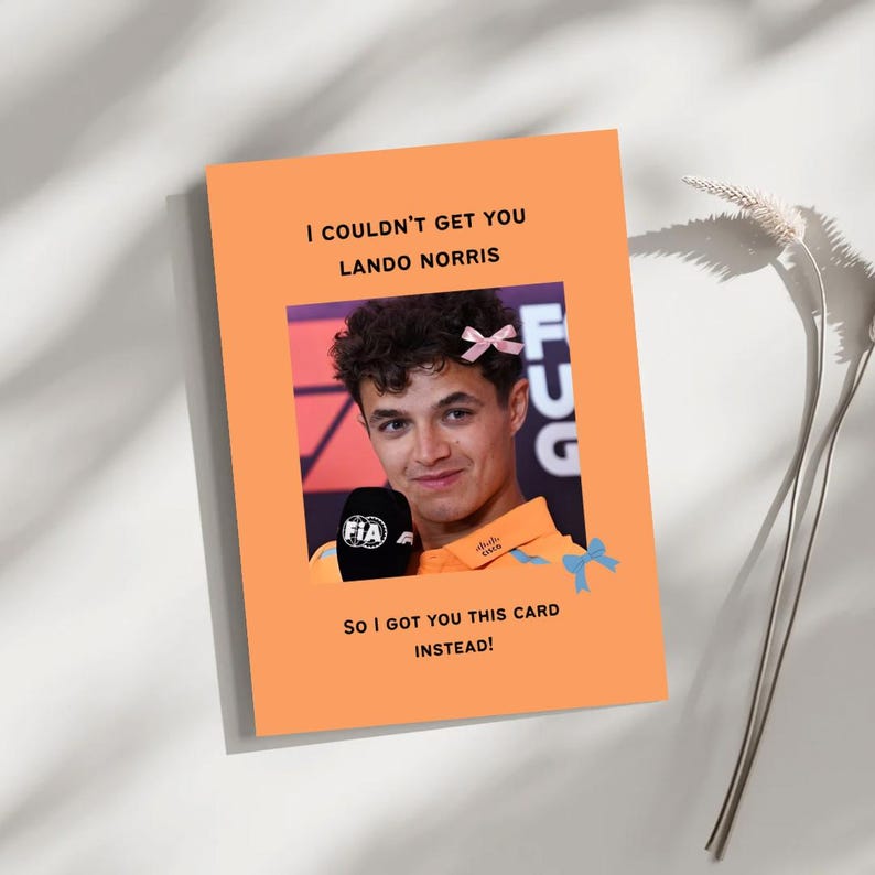 Lando Norris F1 Formula 1 Birthday Greeting Card - Etsy