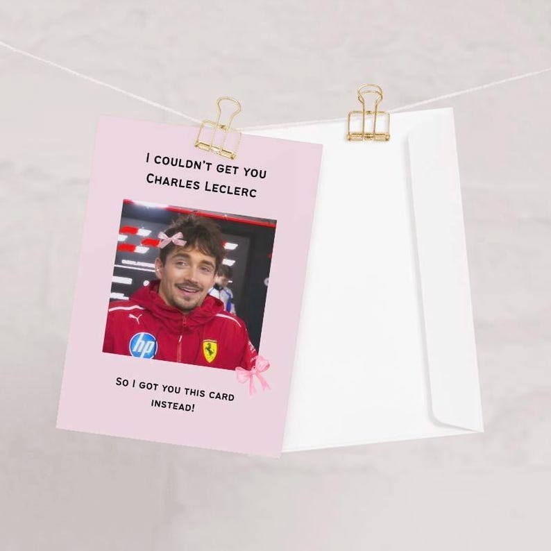 Charles Leclerc F1 Forumla 1 Birthday Greeting Card - Etsy