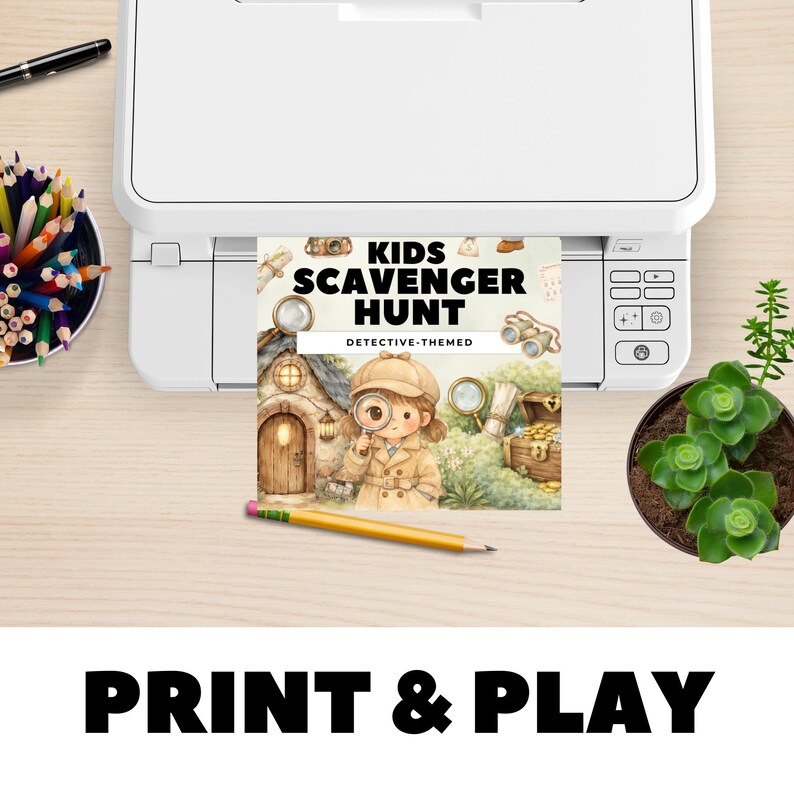 Detective Scavenger Hunt, Kids Printable Indoor Treasure Hunt, Mystery ...