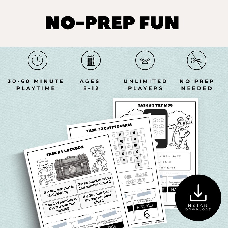 Earth Day Kids Escape Room, Printable Game Environmental Mystery ...