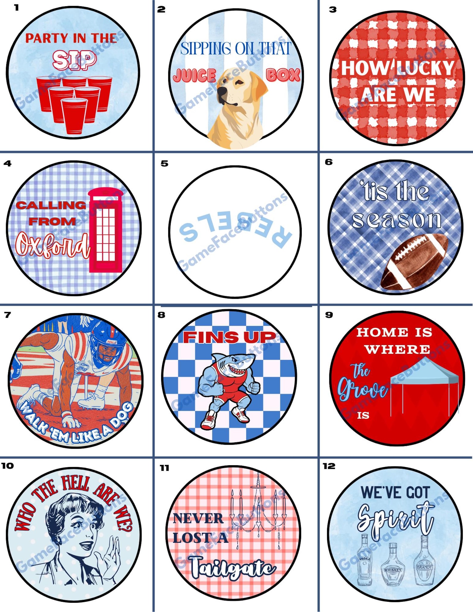 NEW! Ole Miss Gameday Buttons - Etsy