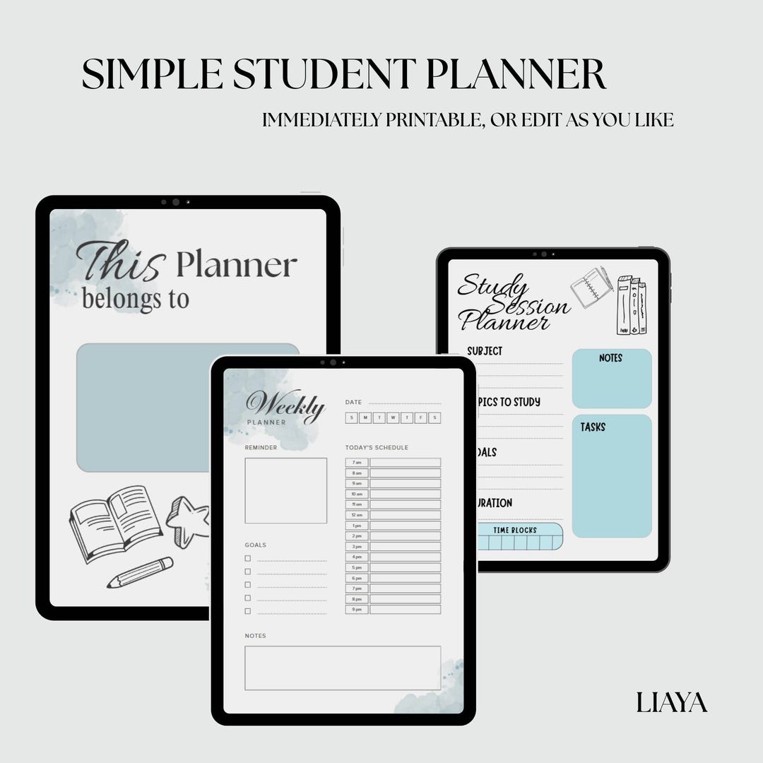 Groovy Student Planner Printable | Retro Aesthetic School Planner PDF ...