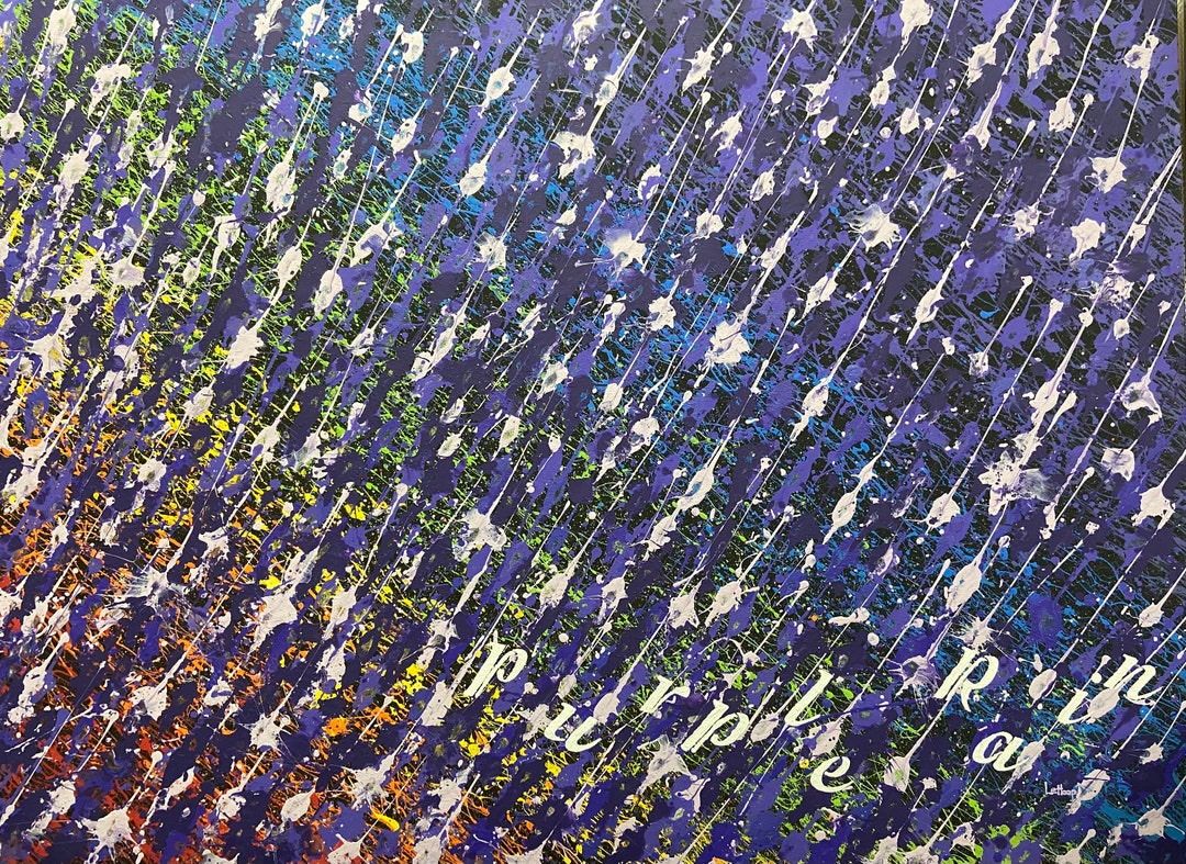 Purple Rain on Canvas - Etsy