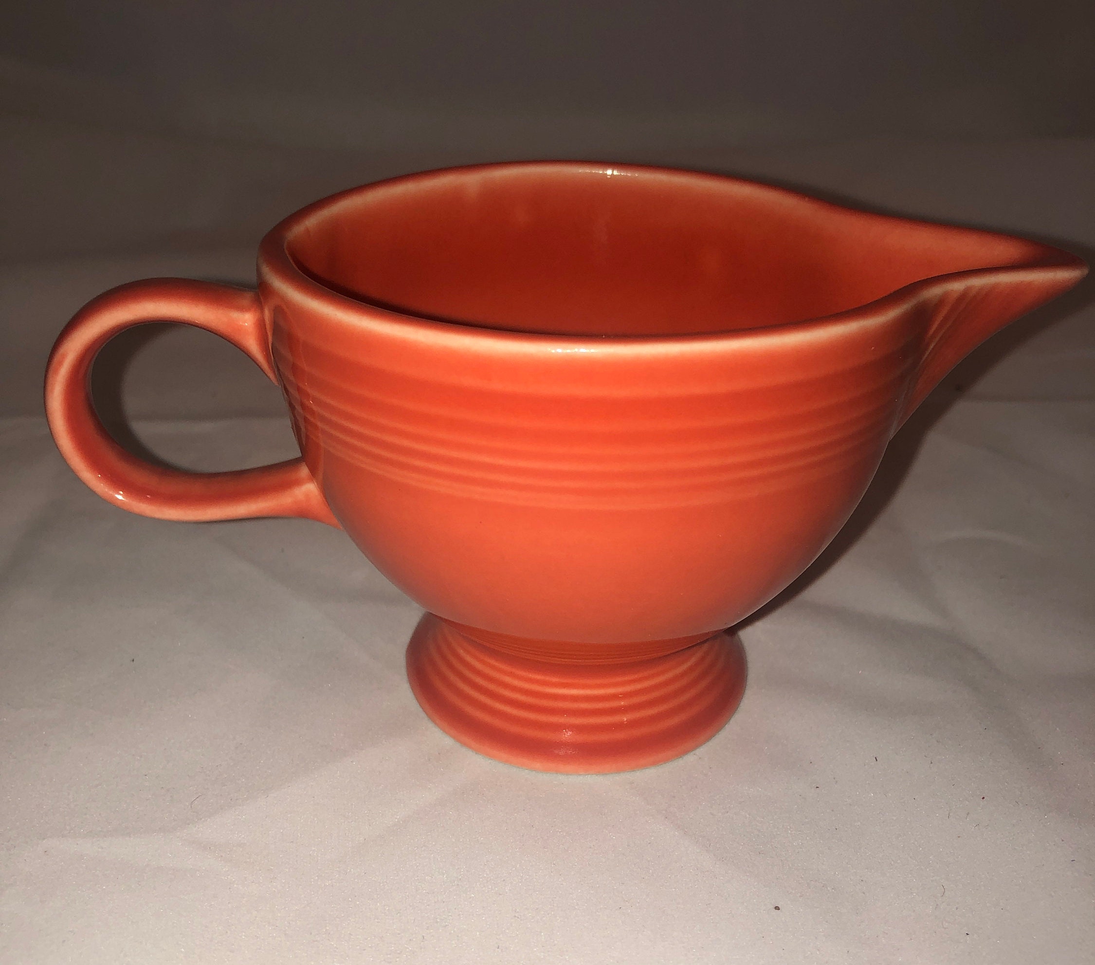 Vintage Fiesta Ware Red Cream Pitcher - Etsy.de