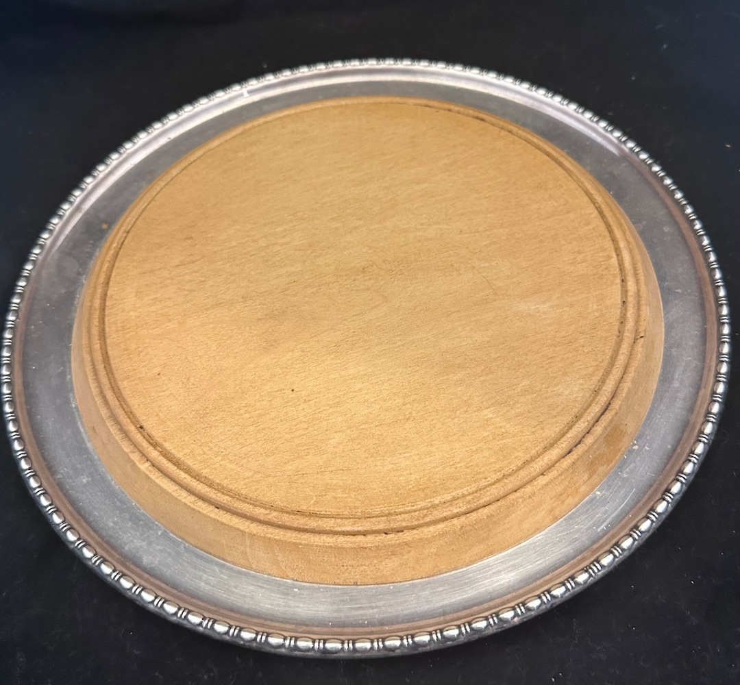 Antique English Bread/charcuterie Board in Silverplate Tray, Country ...