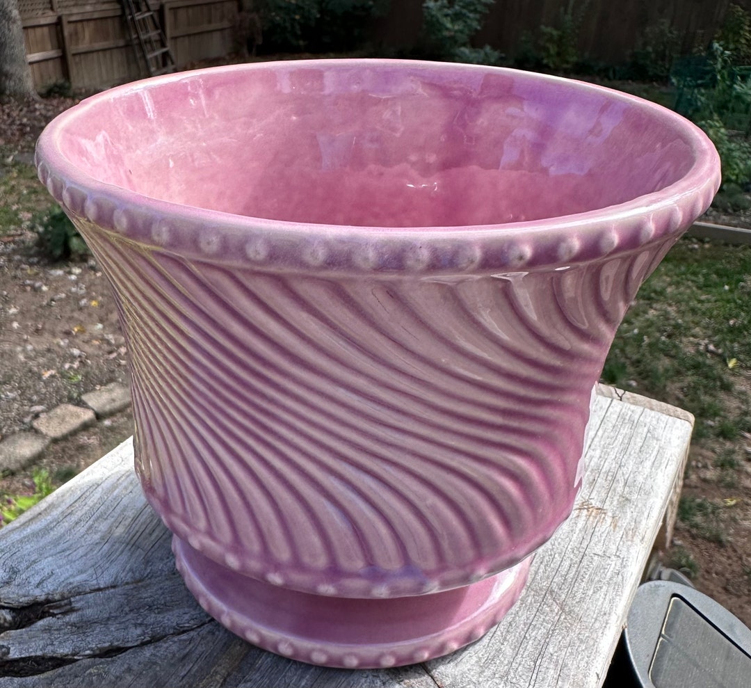 Mccoy Pottery Midcentury Mauve/pink Footed 6" Flower Pot, Country ...