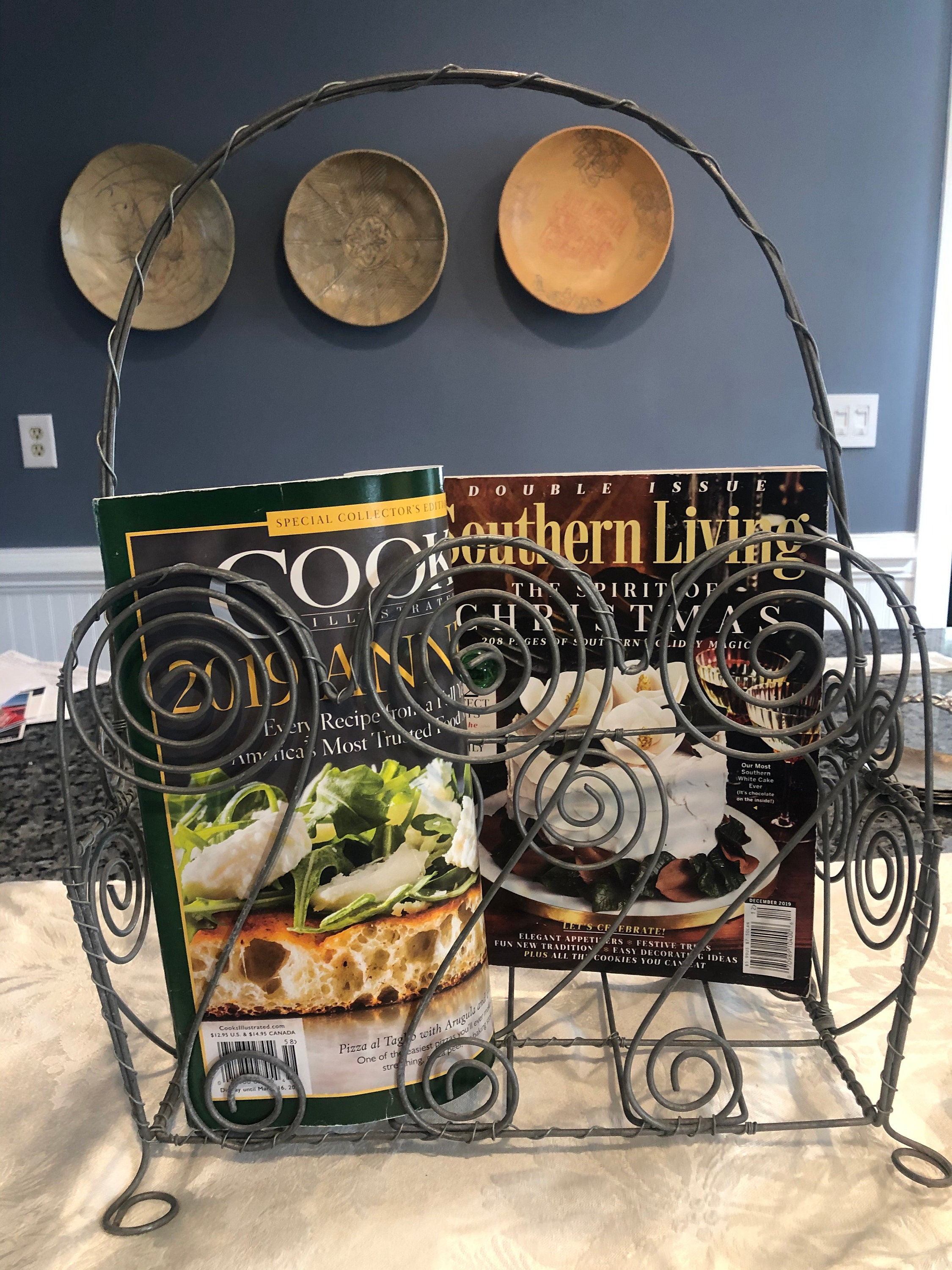 Vintage English Shabby Chic Magazine/newspaper or Towel Caddy - Etsy