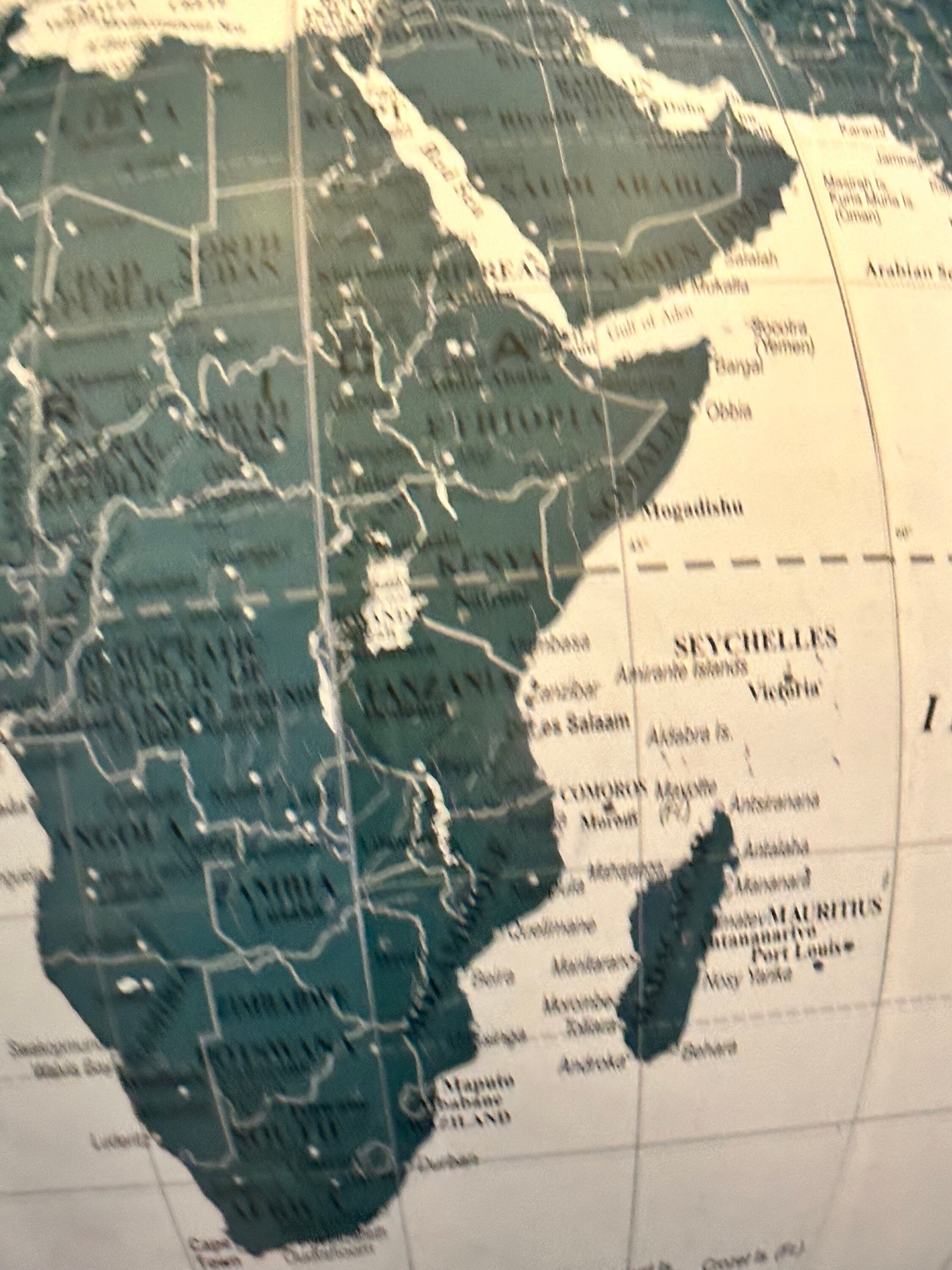 MCM World Globe With Black Iron Stand, Mid-century, Farmhouse Decor ...