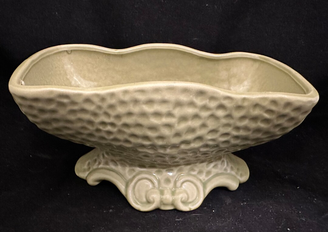 Vintage Sage Green Ceramic Planter, MCM Art Pottery Vase - Etsy
