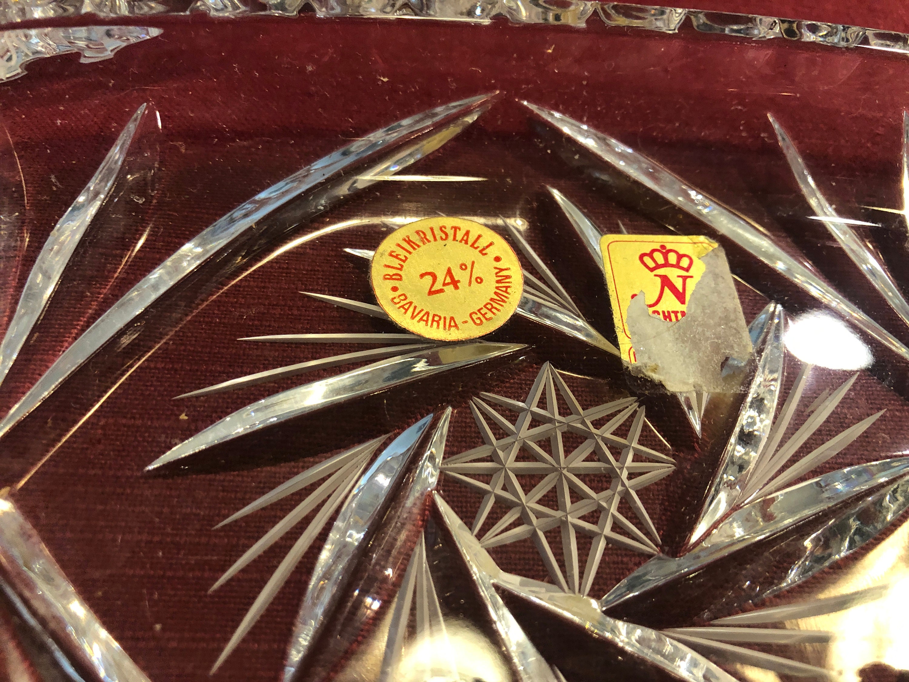 Vintage German Crystal Plate and Bowl - Etsy UK