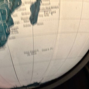 MCM World Globe With Black Iron Stand, Mid-century, Farmhouse Decor ...