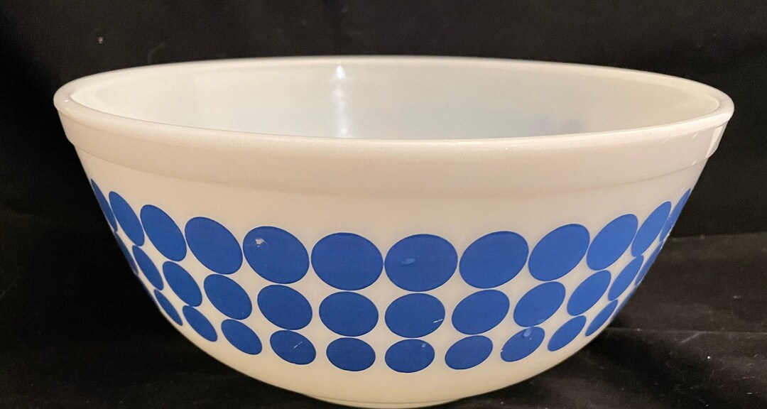 Early Mid Century Modern Fire King Large Milk Glass Mixing Bowl With ...