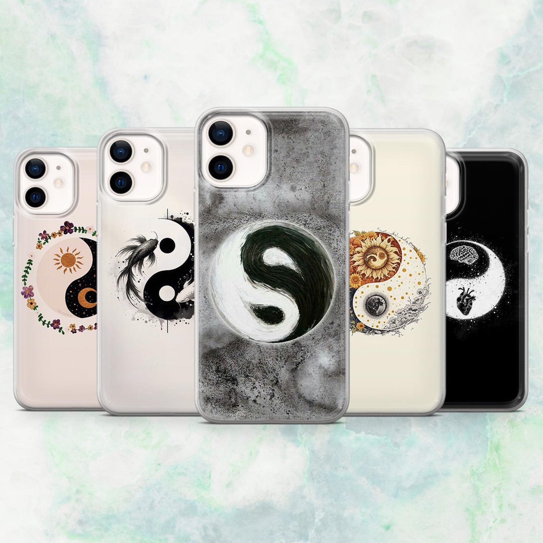 Yin Yang Phone Case Asian Art Symbol Cover for iPhone 16, 15, 14, 13 ...
