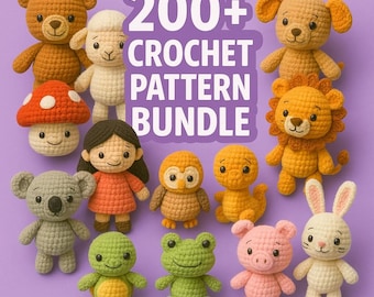 120+ Amigurumi Keychain Crochet Patterns Bundle – Mini Plushie Toys ...
