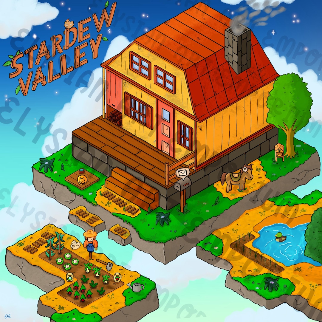 Stardew Valley Art Print, Digital Download, Home Decor, Video Game Art ...