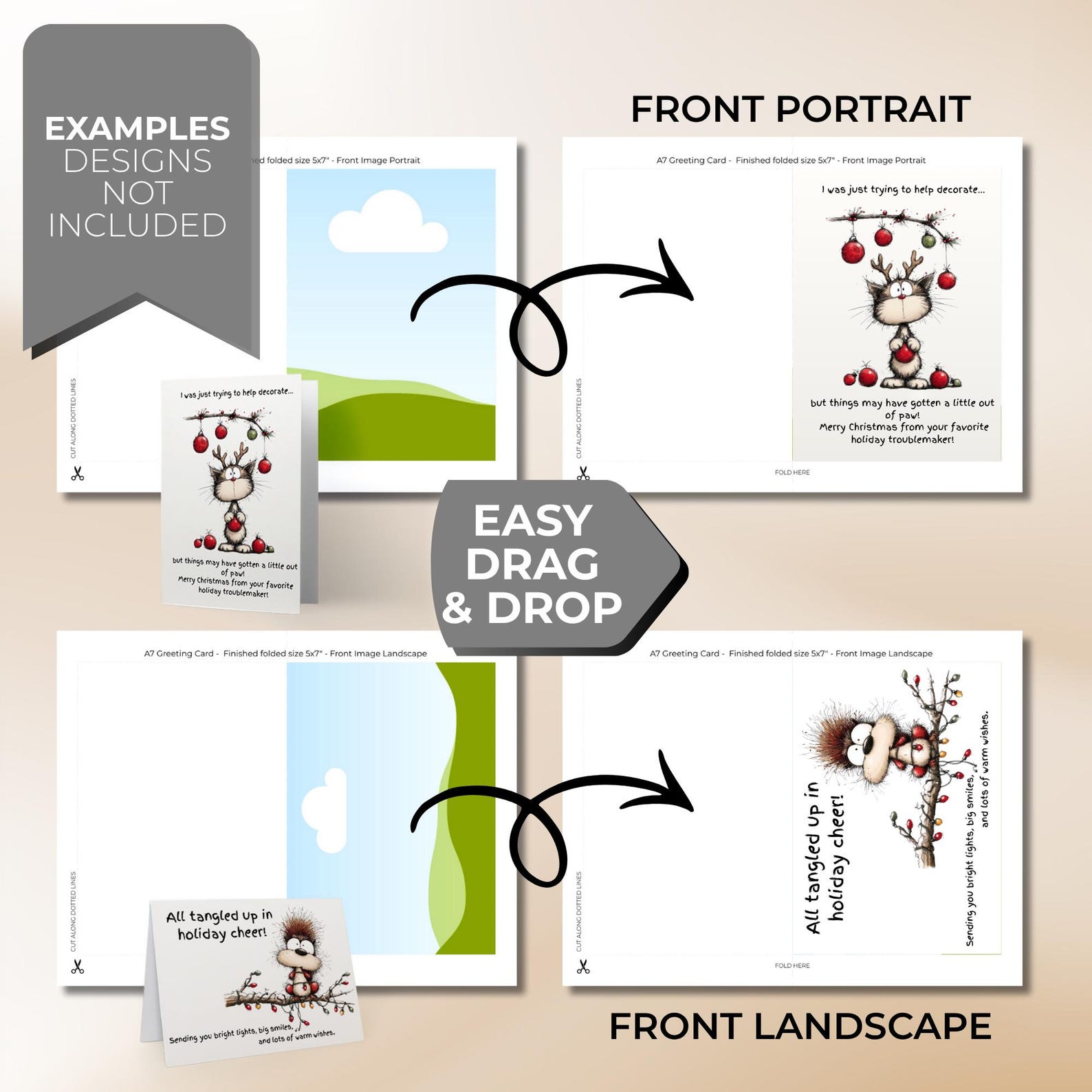 Ultimate Greeting Card Template Bundle for Canva | 42 Editable ...
