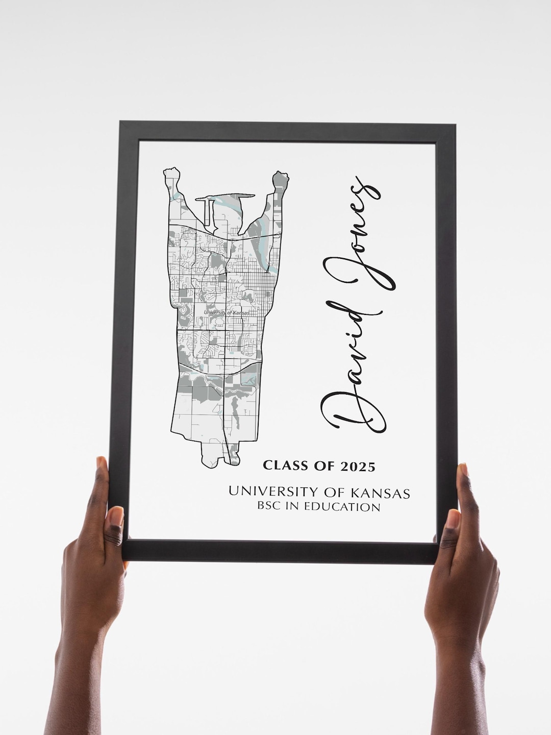 Graduation Map Art, Custom Graduation Gift, Class of 2025 Map, Graduate ...