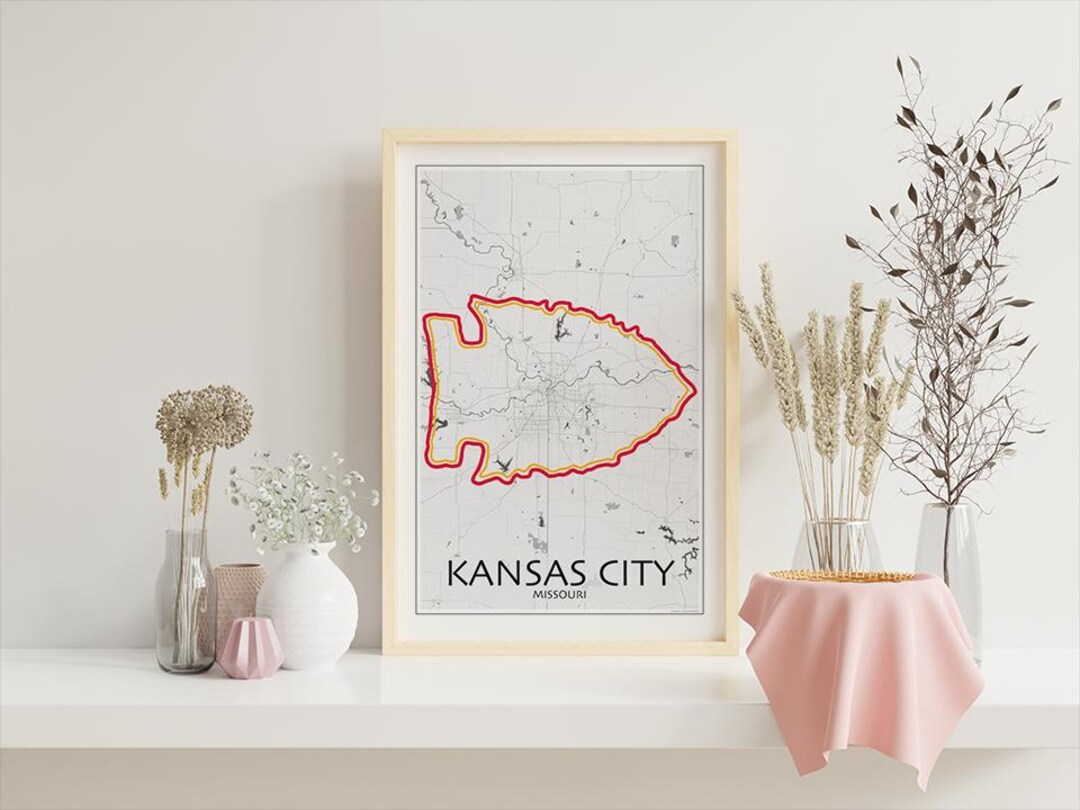 Kansas City Arrowhead Chiefs Map Digital Download - Etsy