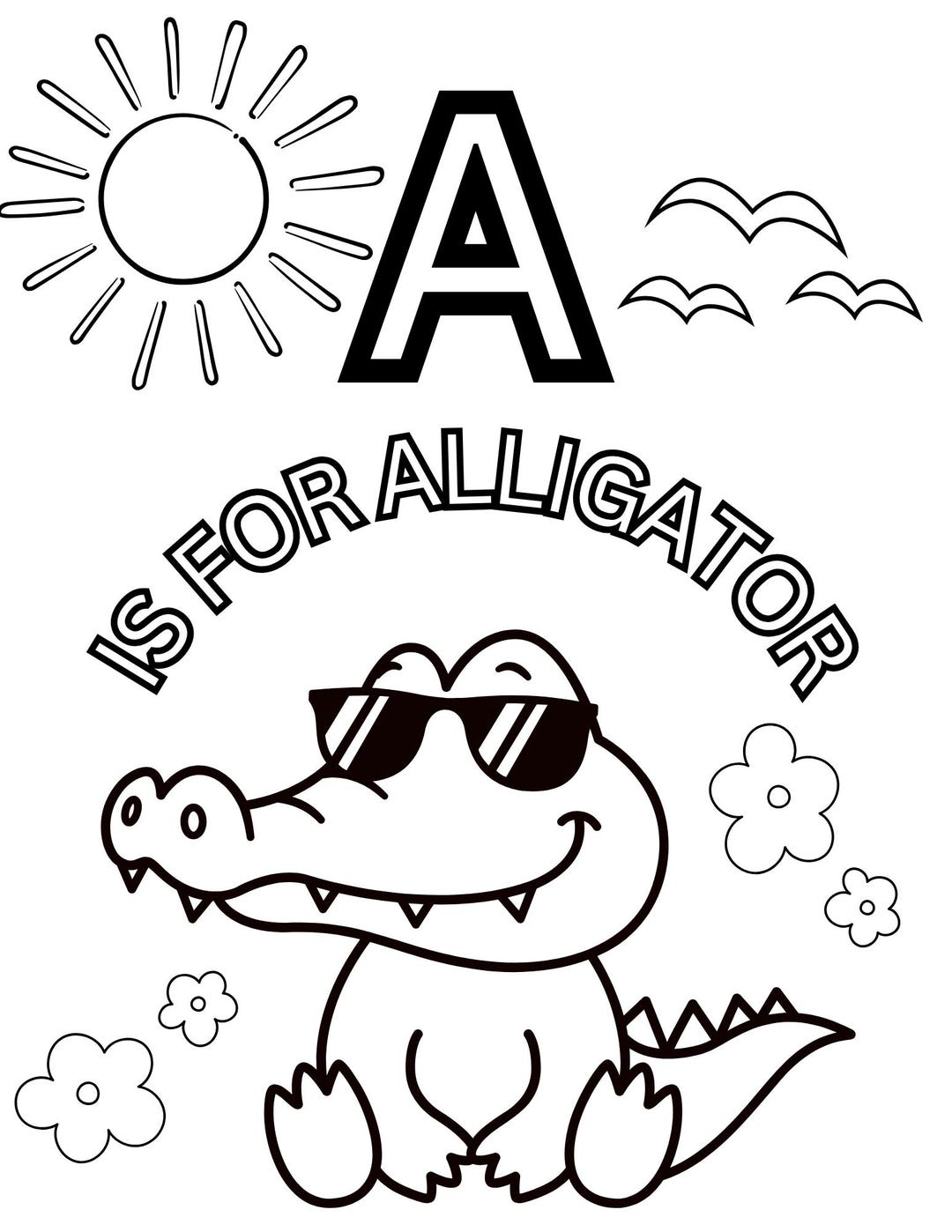 Kids Coloring Book - Printable Coloring Book for Kids - Etsy