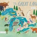 Great Lakes Illustrated Map | Geography Print on Paper or Canvas for ...