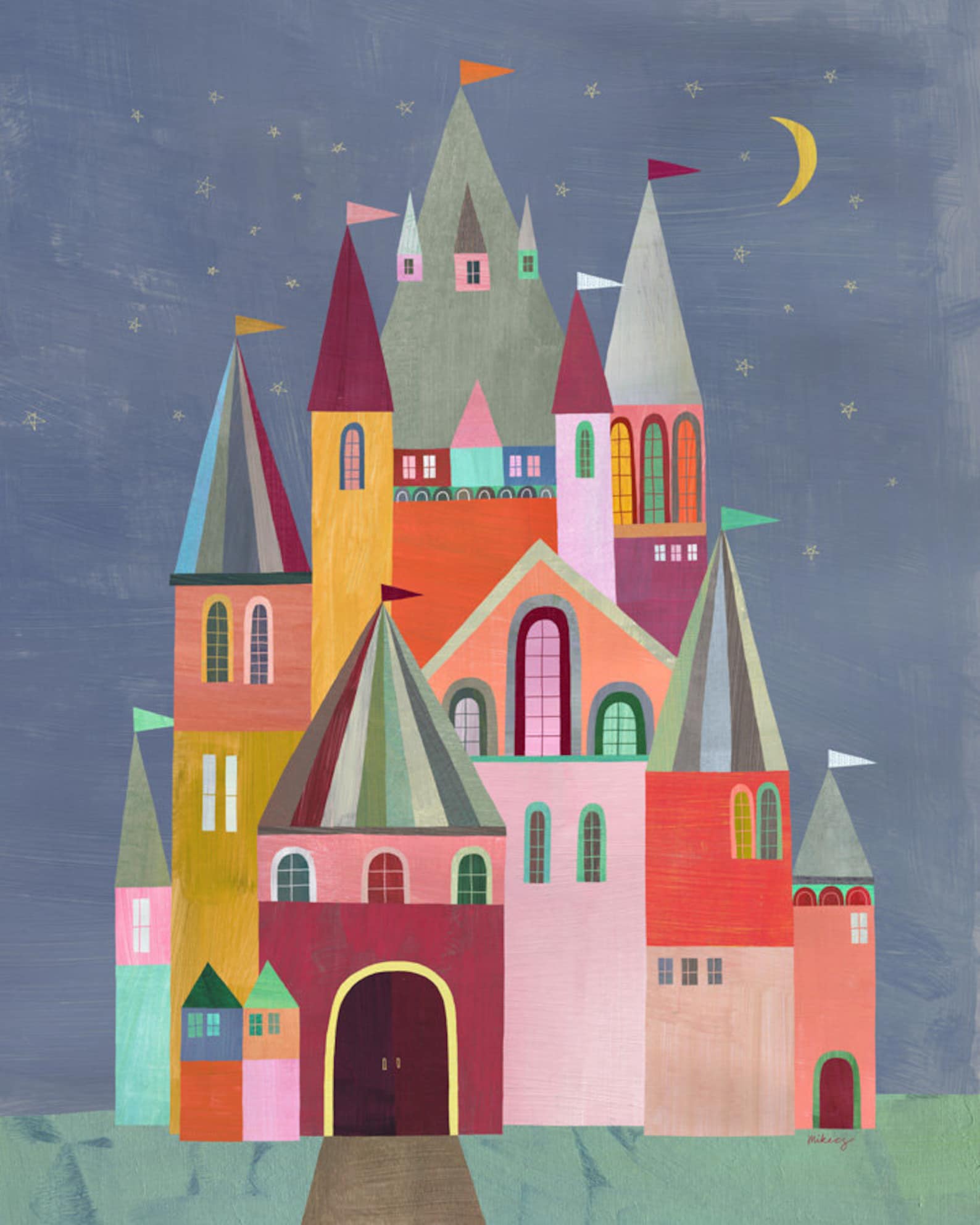 Fairytale Castle | Paper Art Print for Nursery, Girls Room or Boys Room ...