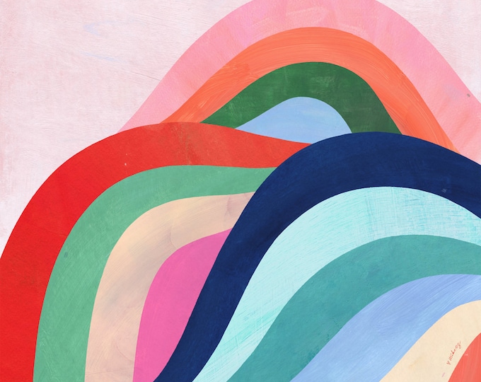 Day 31: Waves Abstract Art Print for Your Modern Home, Giclee Printed ...