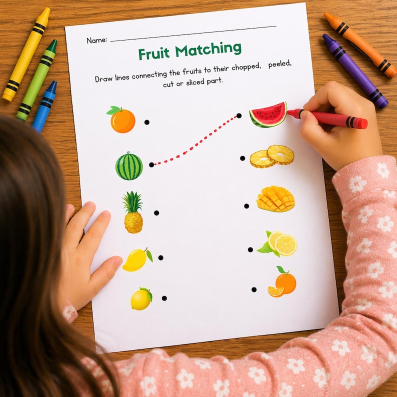 Printable Matching Worksheets for Kids | Preschool & Kindergarten Busy ...