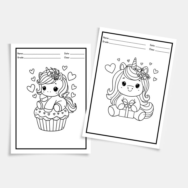 Unicorn Coloring Book for Kids | Printable Unicorn Coloring Pages | Fun ...