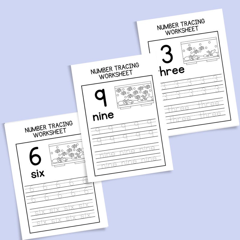 Number Tracing 1–10 Printable | Preschool Worksheets PDF | Fine Motor ...