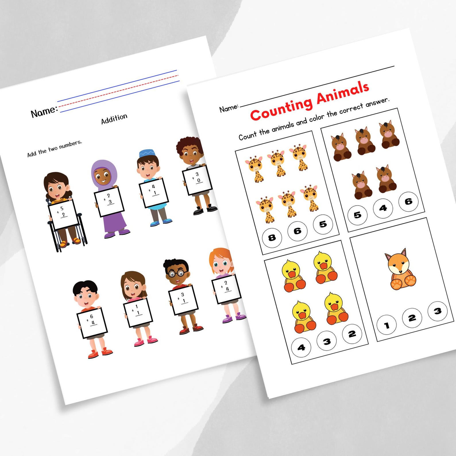 Preschool Math Worksheets Printable | Numbers, Counting Addition ...
