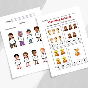 Preschool Math Worksheets Printable | Numbers, Counting Addition ...